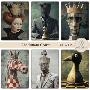 Checkmate Charm: Whimsical Chess Characters Art Kit for Scrapbooking ...