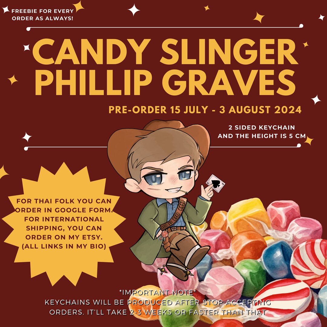 Candy Slinger Phillip Graves Keychain pre-order - Etsy