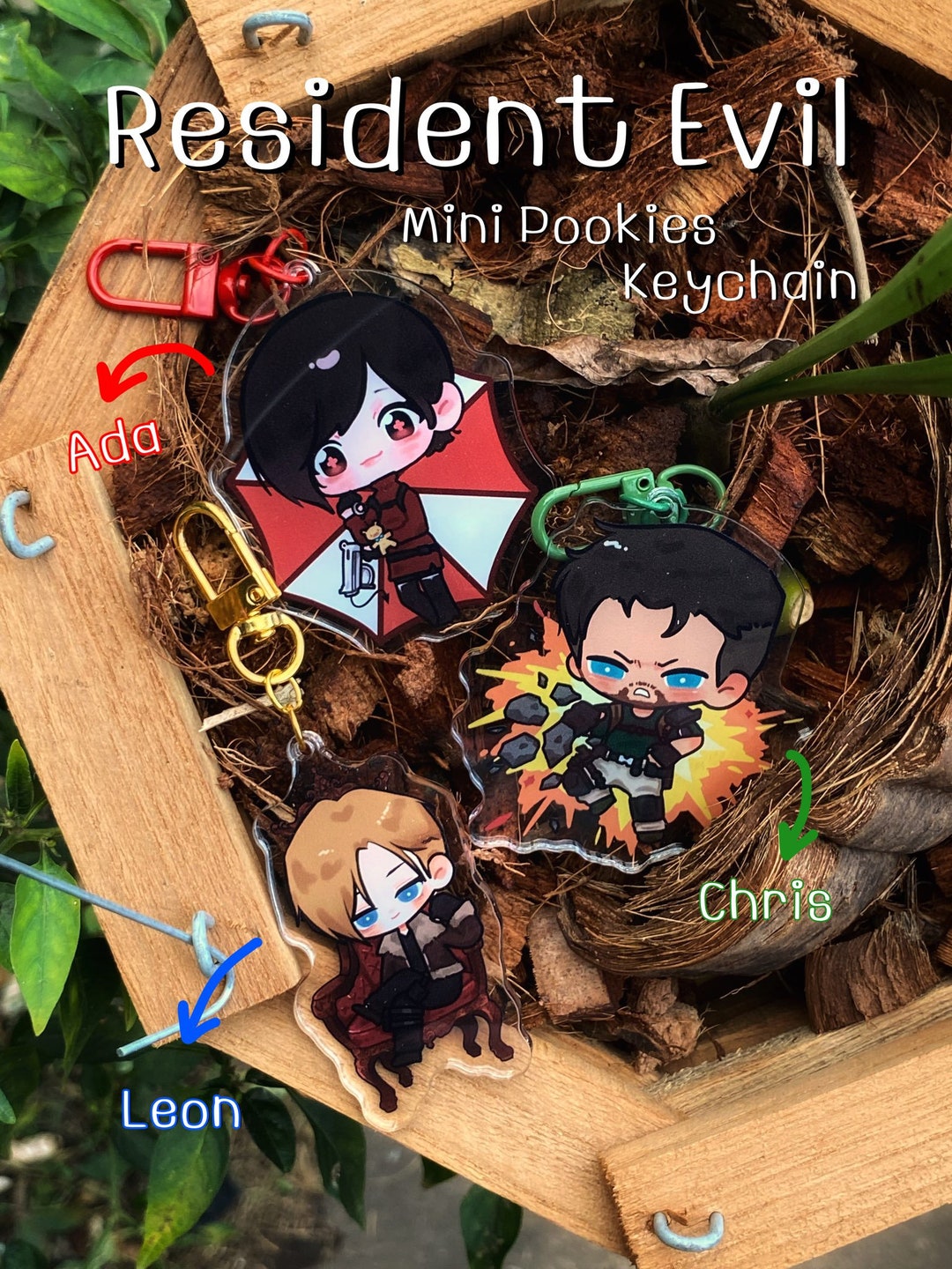 Resident Evil Keychains 50% Off - Etsy