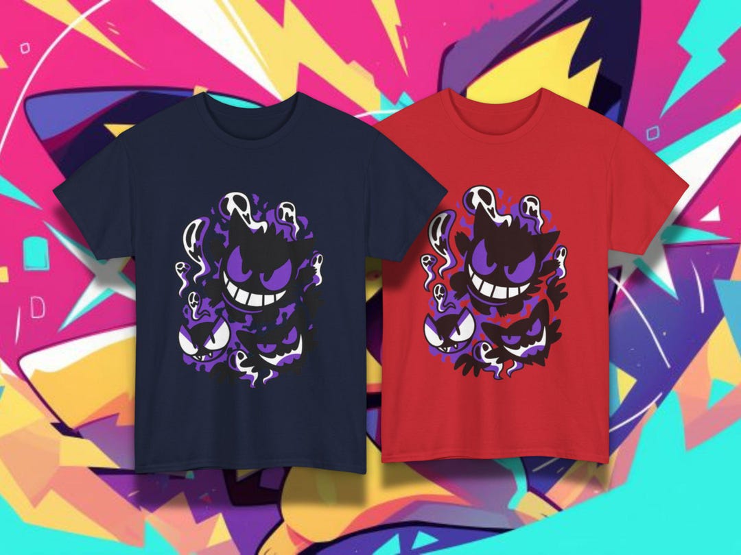 T-shirt, Gengar, Pokemon, Anime Clothes - Etsy