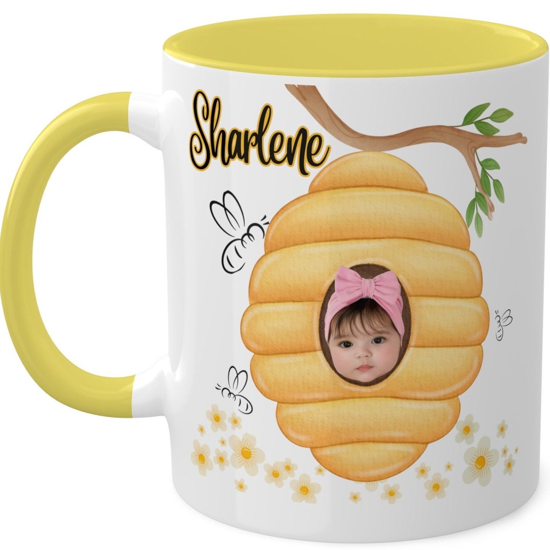 Bee Mug Face Personalized Mug, Beehive Mug, Queen Bee Baby Mug Bee ...