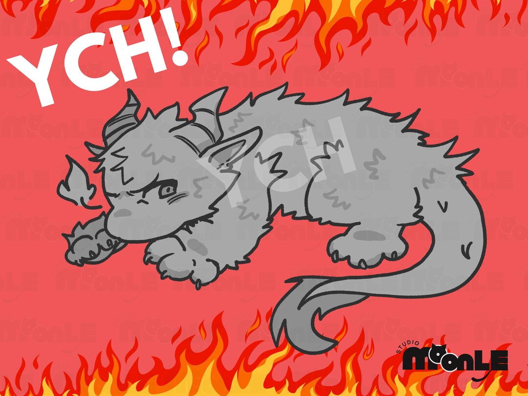 YCH Angy Dragon OC Base - Furry Anthro - Digital Drawing Download - Etsy