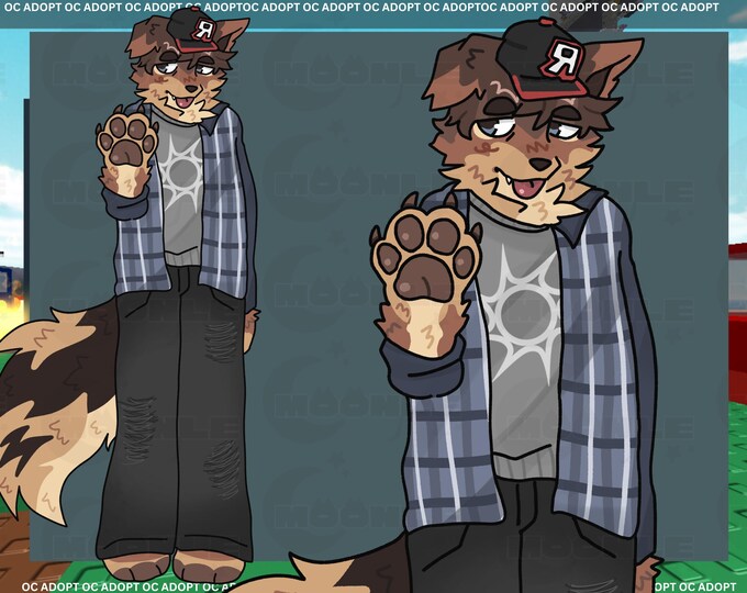 OC Adoptable Furry Anthro Roblox Pup! Digital Download - Adopts ...