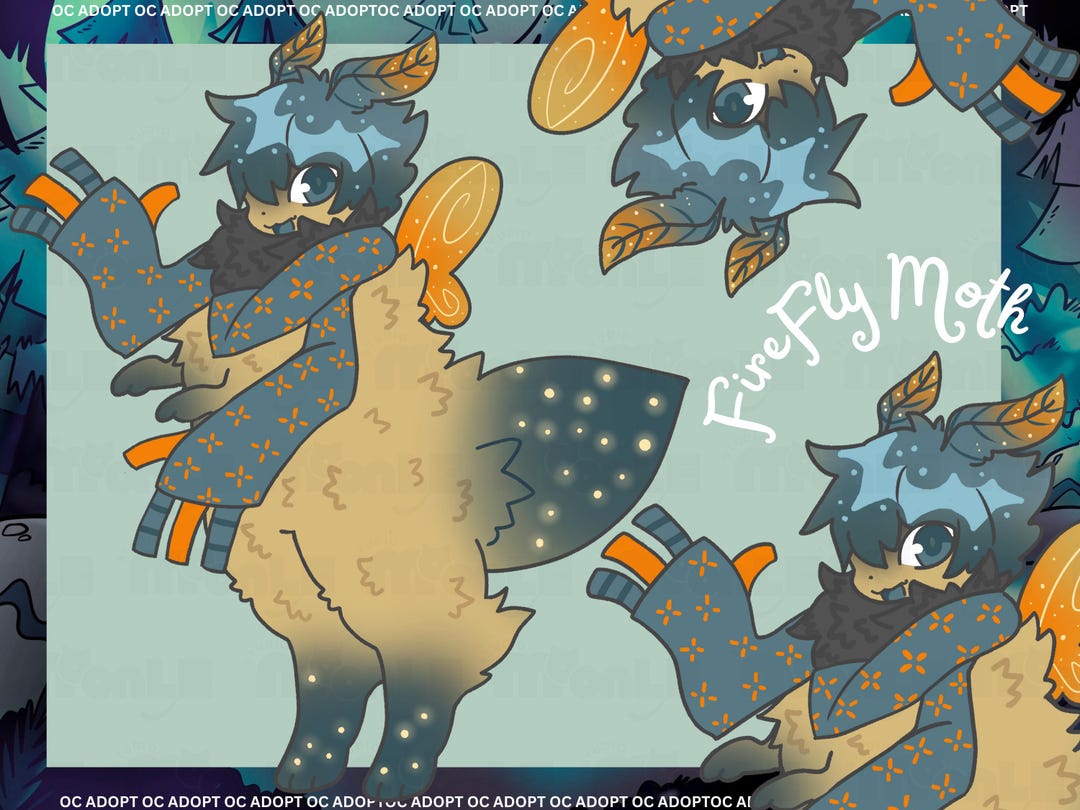 OC Adoptable Furry Anthro Firefly Moth! Digital Download - Adopts ...