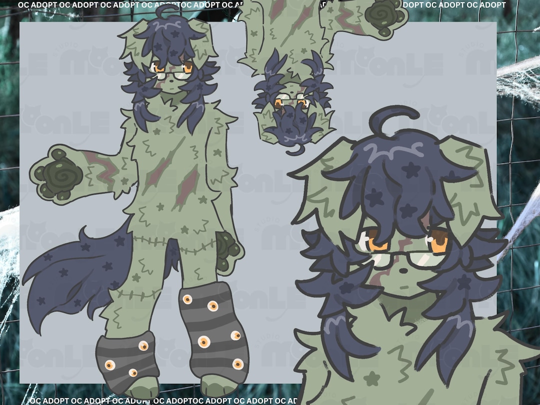 OC Adoptable Furry Anthro Zombie! Digital Download - Adopts - Character ...