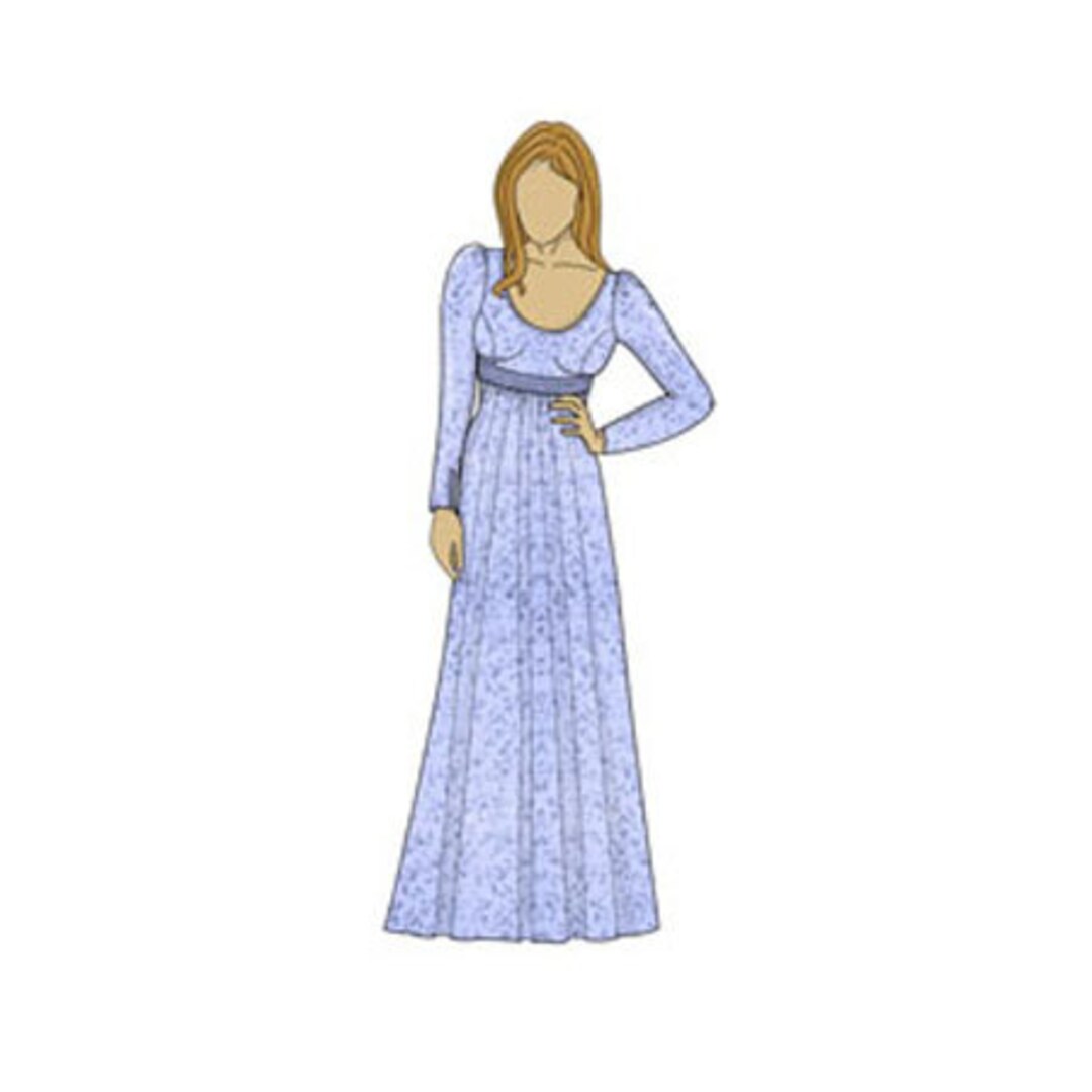 Regency Style Dress/costume Sewing Pattern Sizes 8-22 UK Download PDF ...