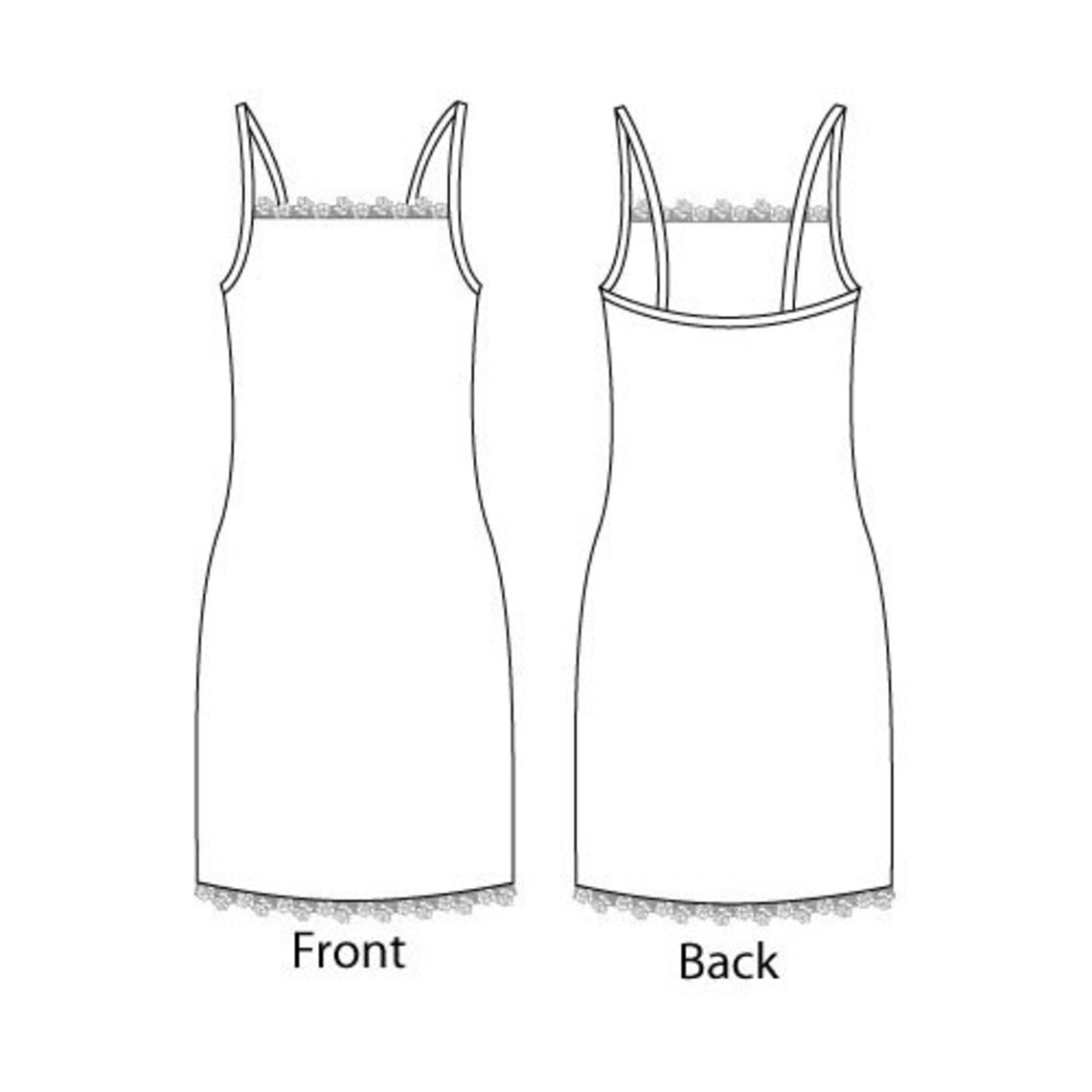 Strappy Simple Slip Dress Sewing Pattern Sizes 8-22 UK - Etsy
