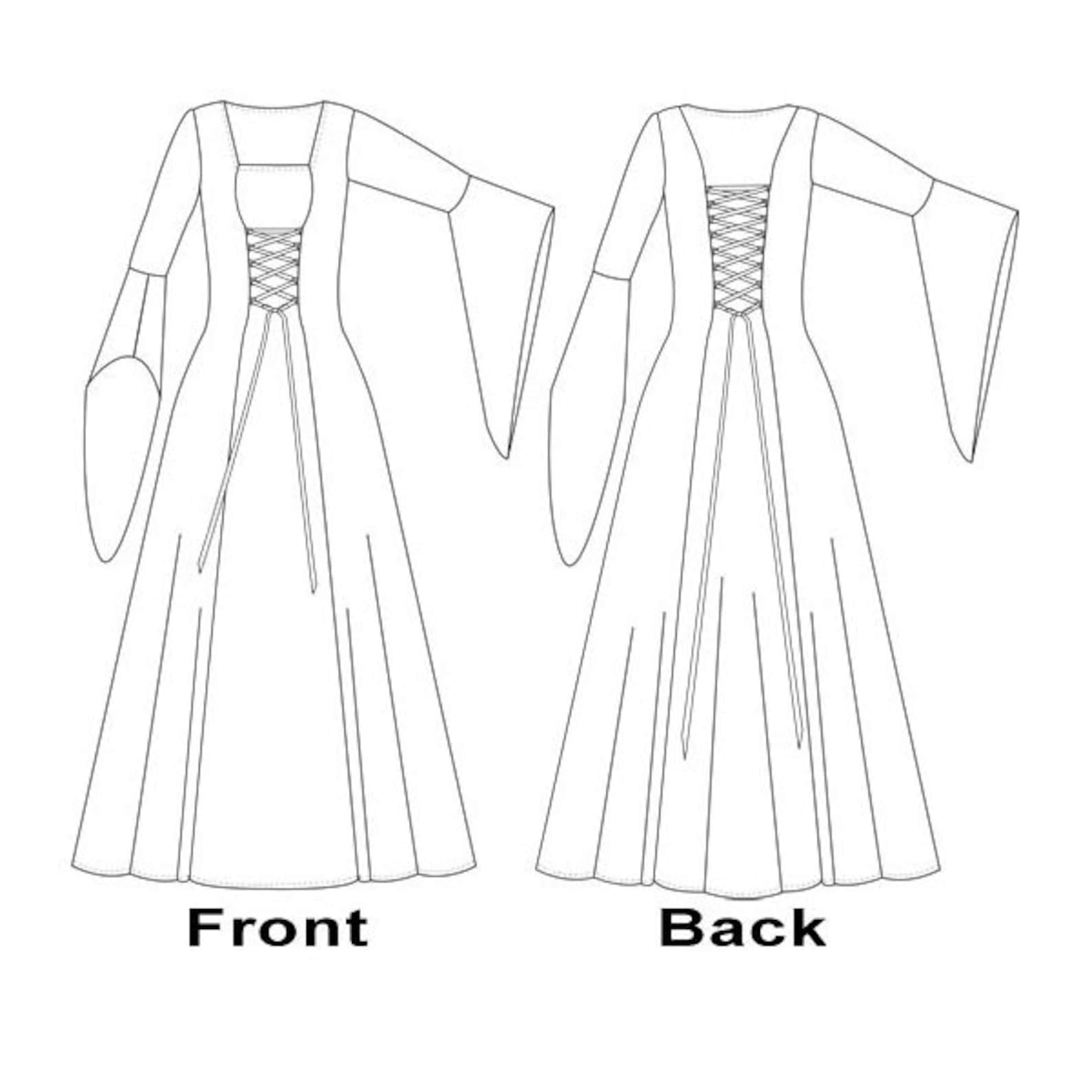 Anastasia Medieval Dress Sewing Pattern Sizes 8-22 UK - Etsy UK