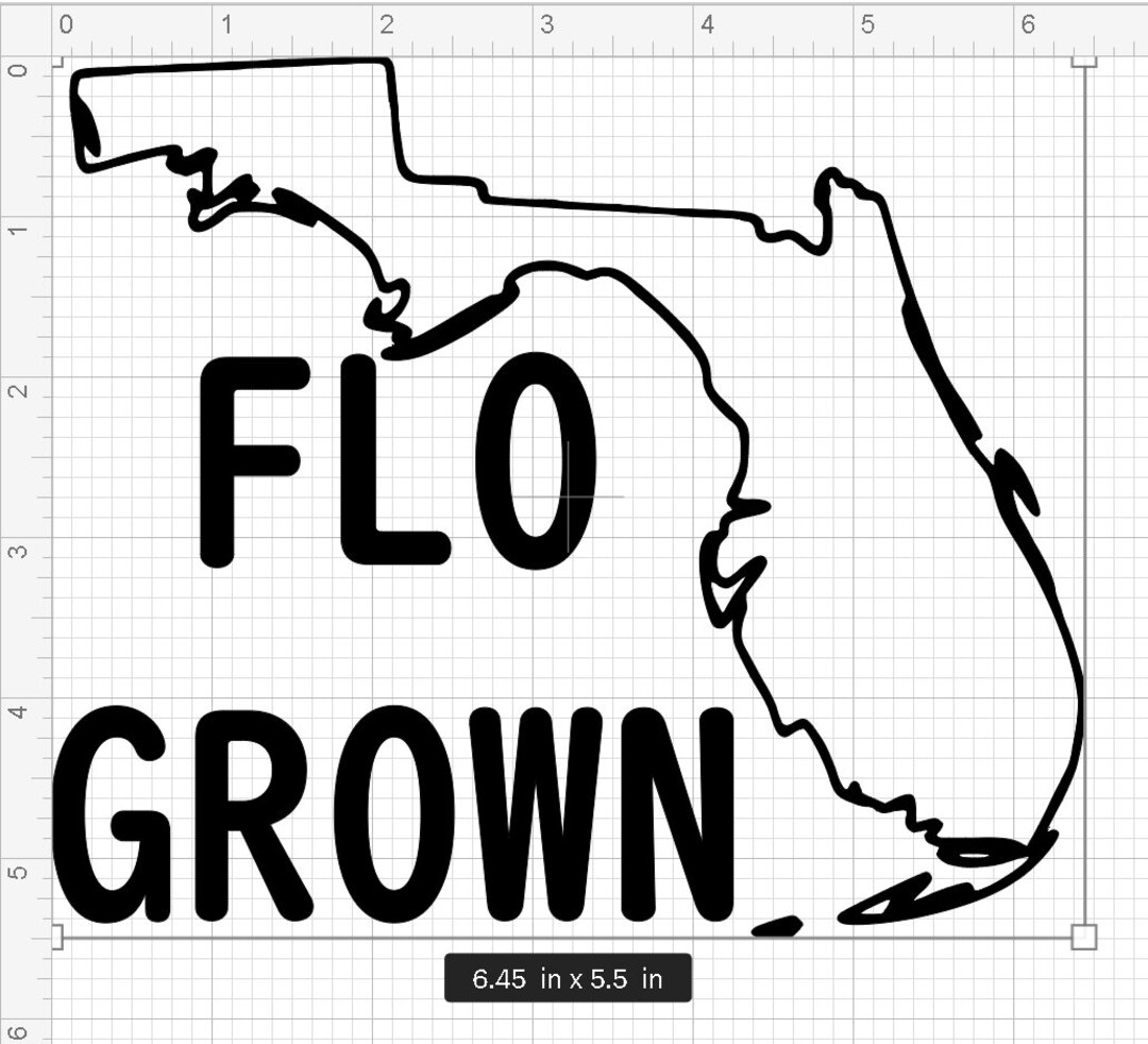 FLO Grown (florida Grown) Decal/car Window Sticker - Etsy