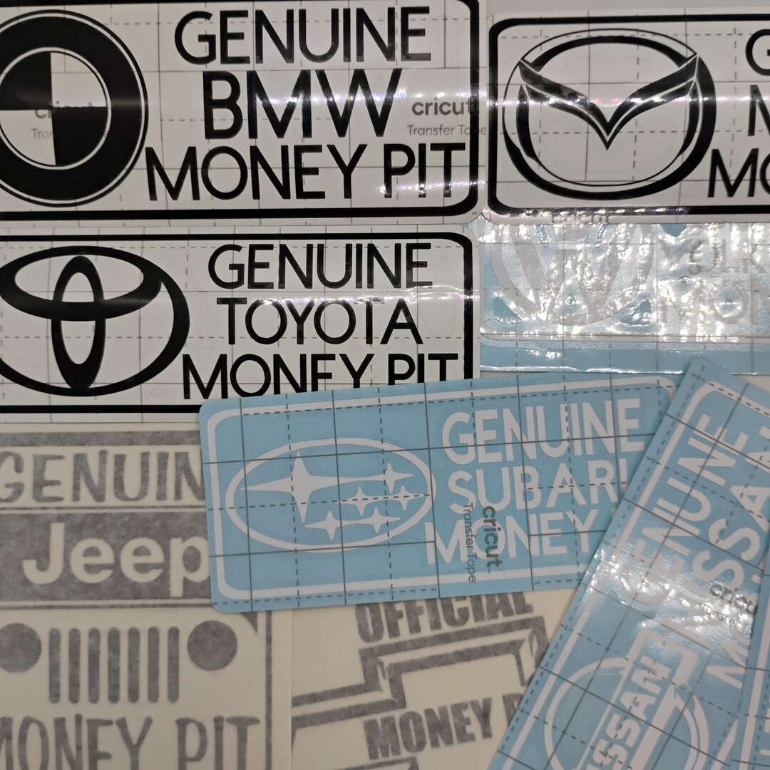 Genuine Money Pit Car Decal – Funny Automotive Vinyl Sticker for ...