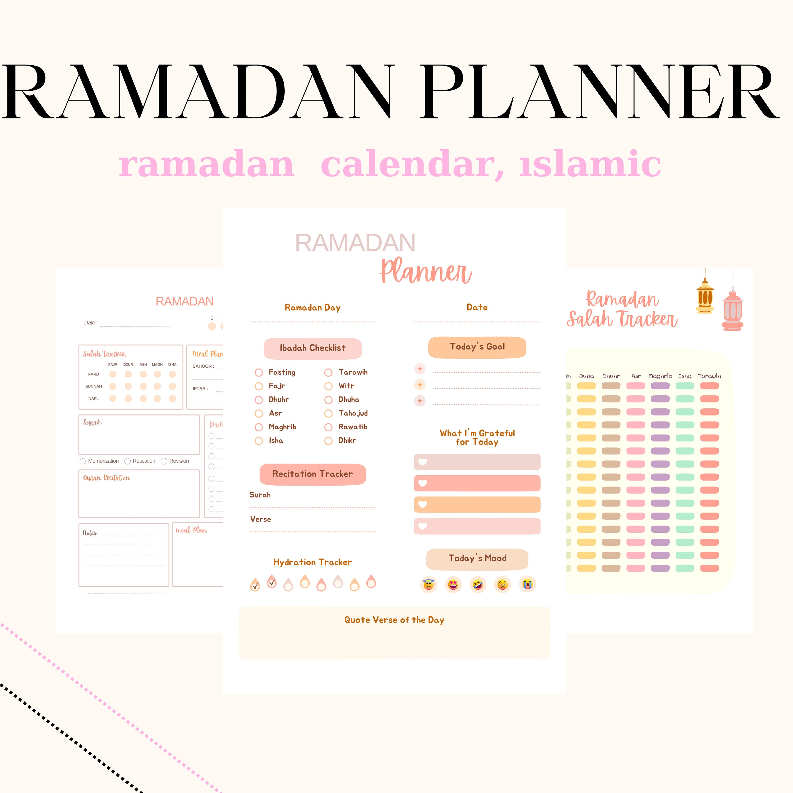 2024 Printable Ramadan Planner Islamic Daily Planner Printable Islamic ...