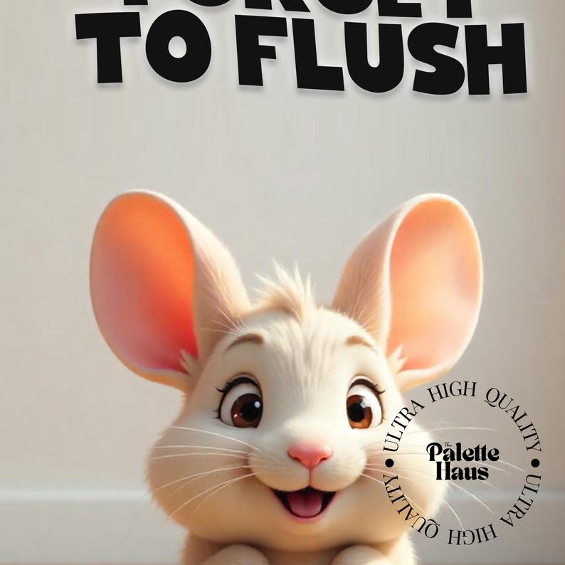 Don't Forget to Flush Mouse Print, Bathroom Wall Decor, Animal Wall Art ...