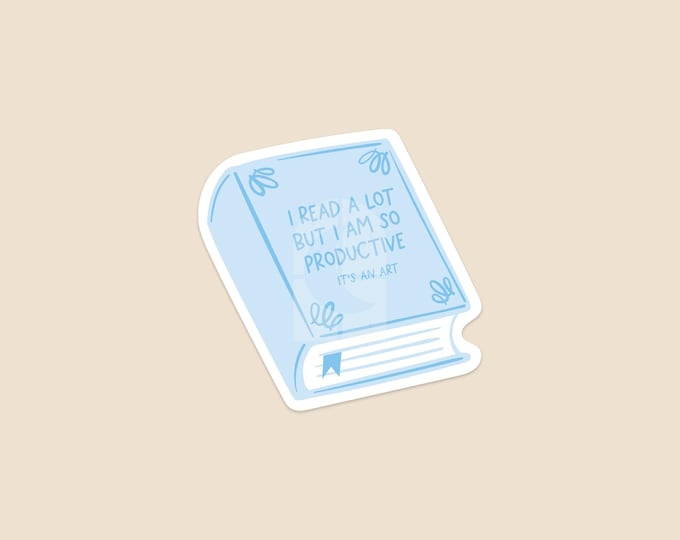 I Read a Lot, but I’m so Productive Book Sticker | Bookish Sticker ...