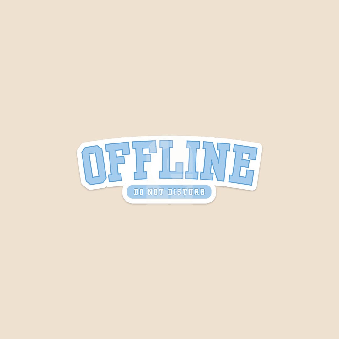 Offline: Do Not Disturb Sticker Bookish Sticker Kindle Book Club ...