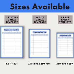 Symptom Tracker, Printable Medical Planner, Pain Tracker, Symptoms ...