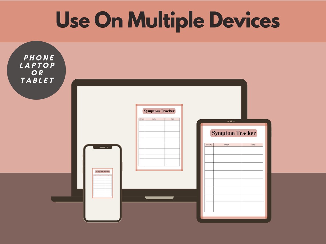 Symptom Tracker, Printable Medical Planner, Pain Tracker, Symptoms ...