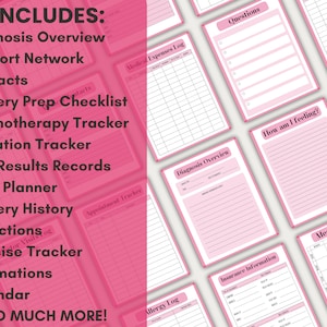 Cancer Planner Printable, Cancer Care Journal, Cancer Diagnosis Health ...