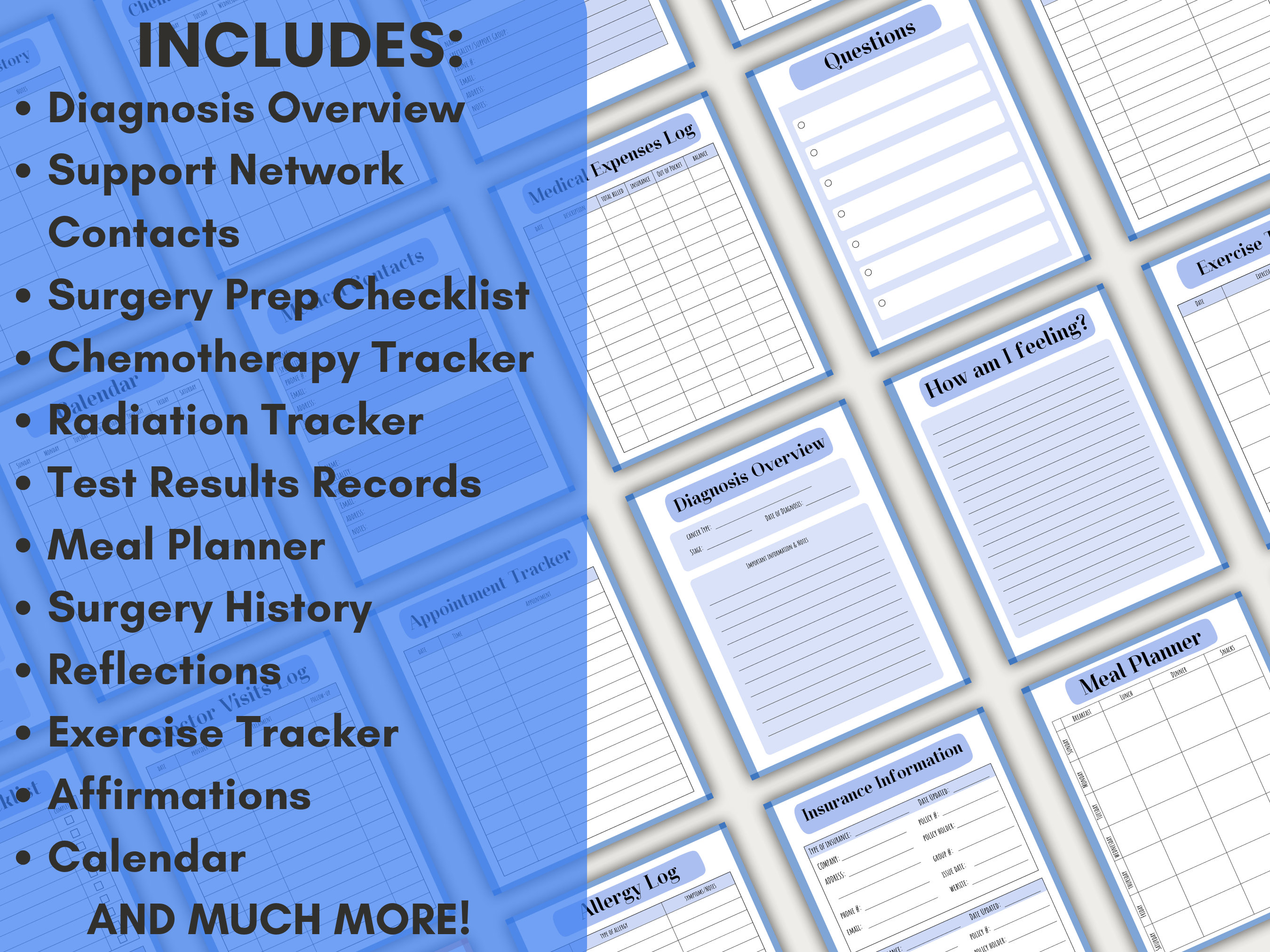 Cancer Planner Printable, Cancer Care Journal, Cancer Diagnosis Health ...