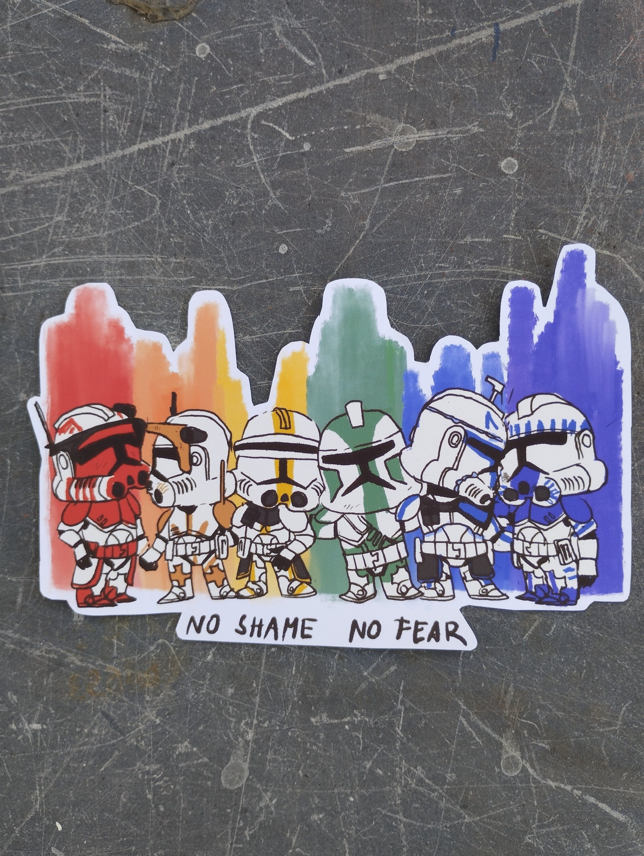 HOLOGRAPHIC Clone Commanders PRIDE Sticker - Etsy