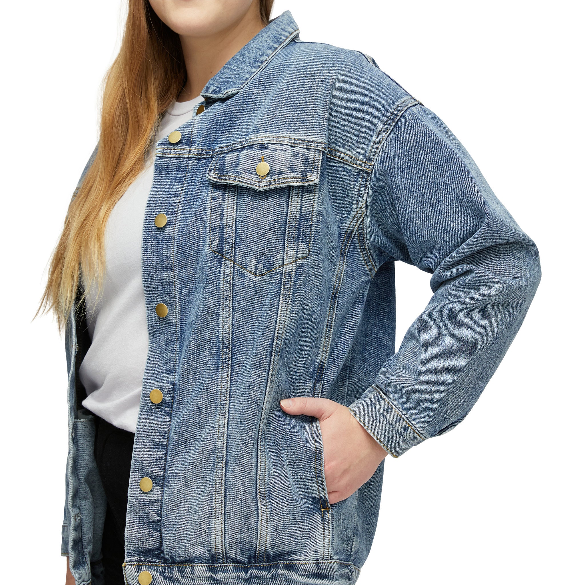 Bloody Human Skull Dripping Purple Rose Gothic Women's Denim Jacket ...