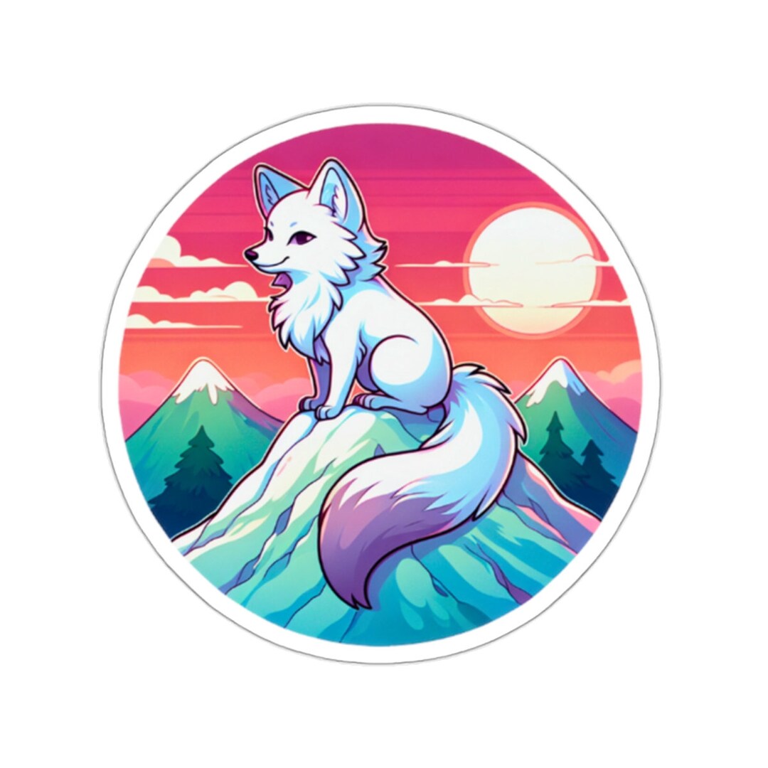 Artic Fox Sticker, Water Bottle Sticker, Car Sticker, Laptop Sticker - Etsy