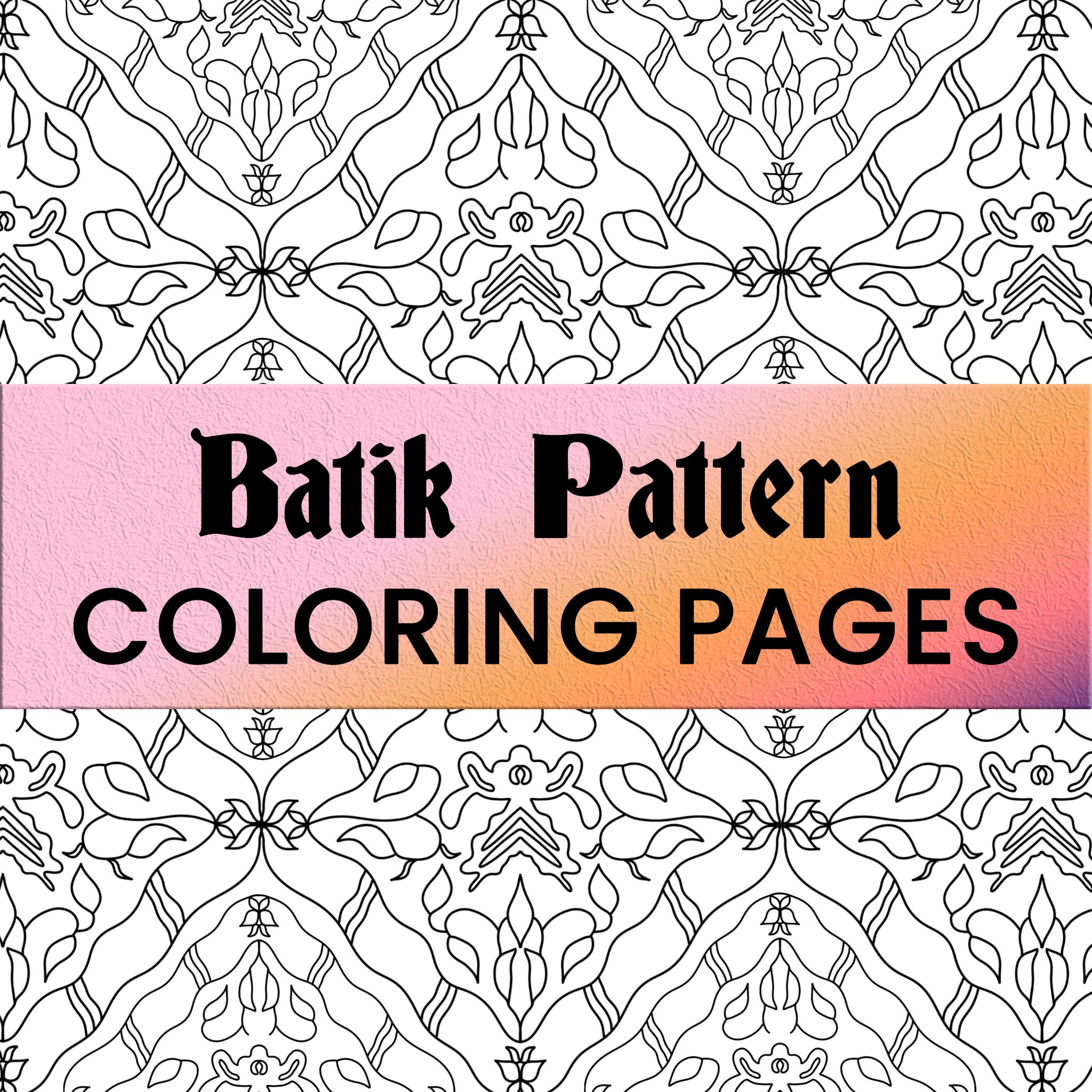 Batik Pattern Indonesia Coloring Pages Batik Coloring Pages Pattern ...