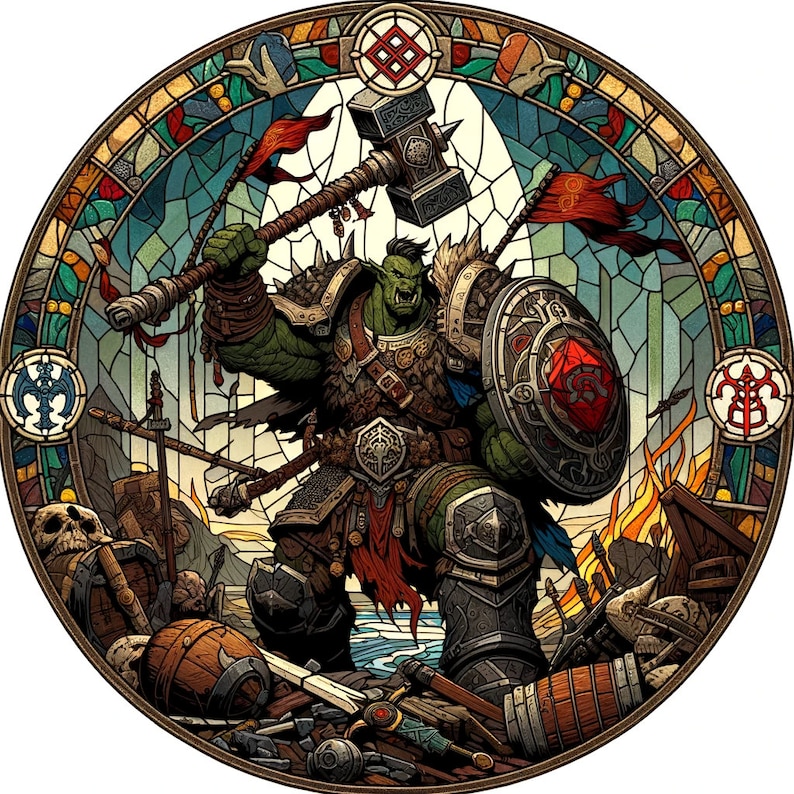 Ultimate Dnd Character Picture Set 100 Unique Stained Glass Art Style ...
