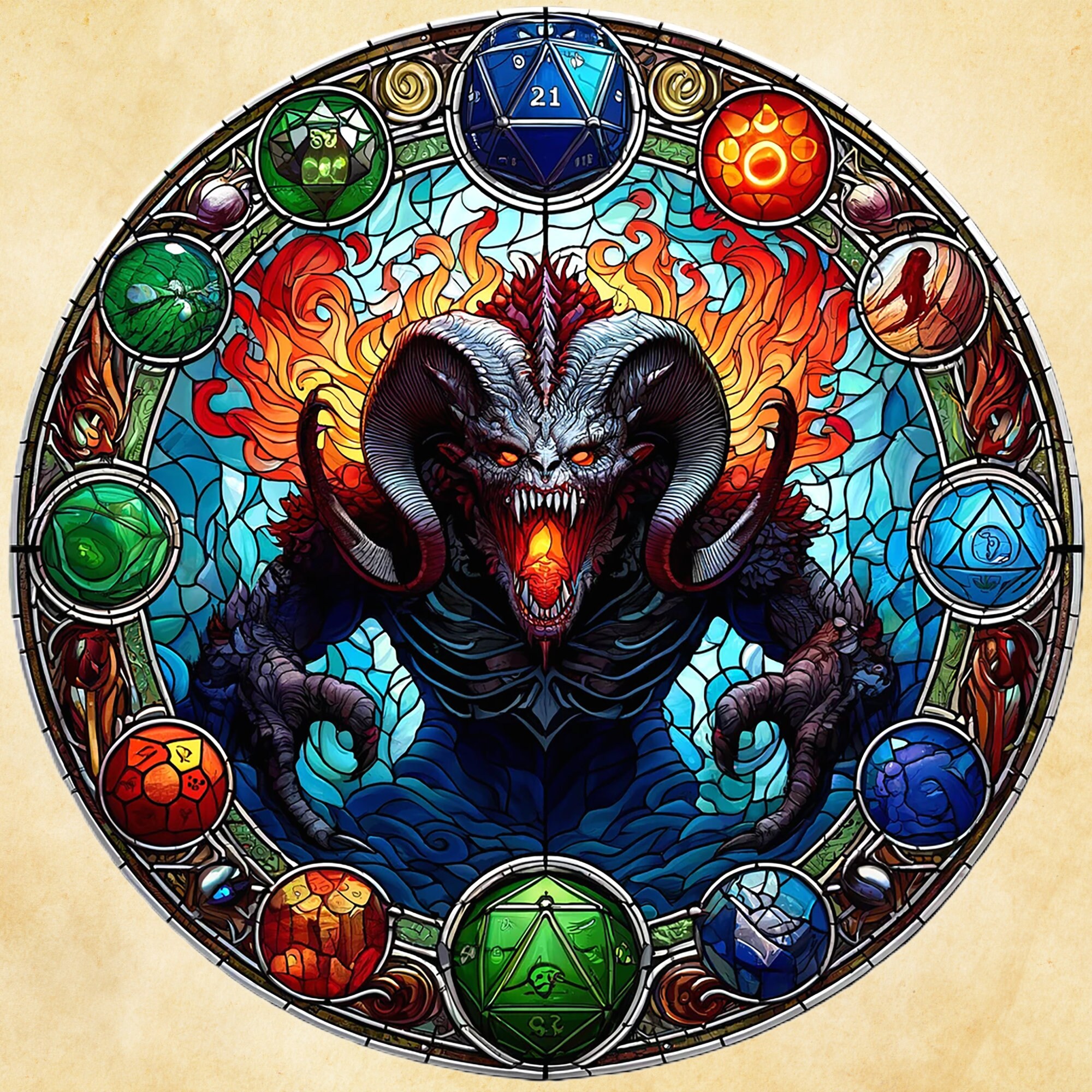 Dnd Monsters Unleashed - 50 Token Bundle - Fantasy & Stained Glass Art ...