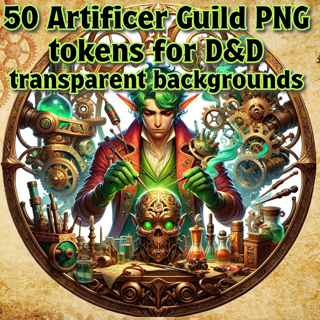The Artificer's Guild- 50 Digital Tokens for D&D - Character Sheet and ...