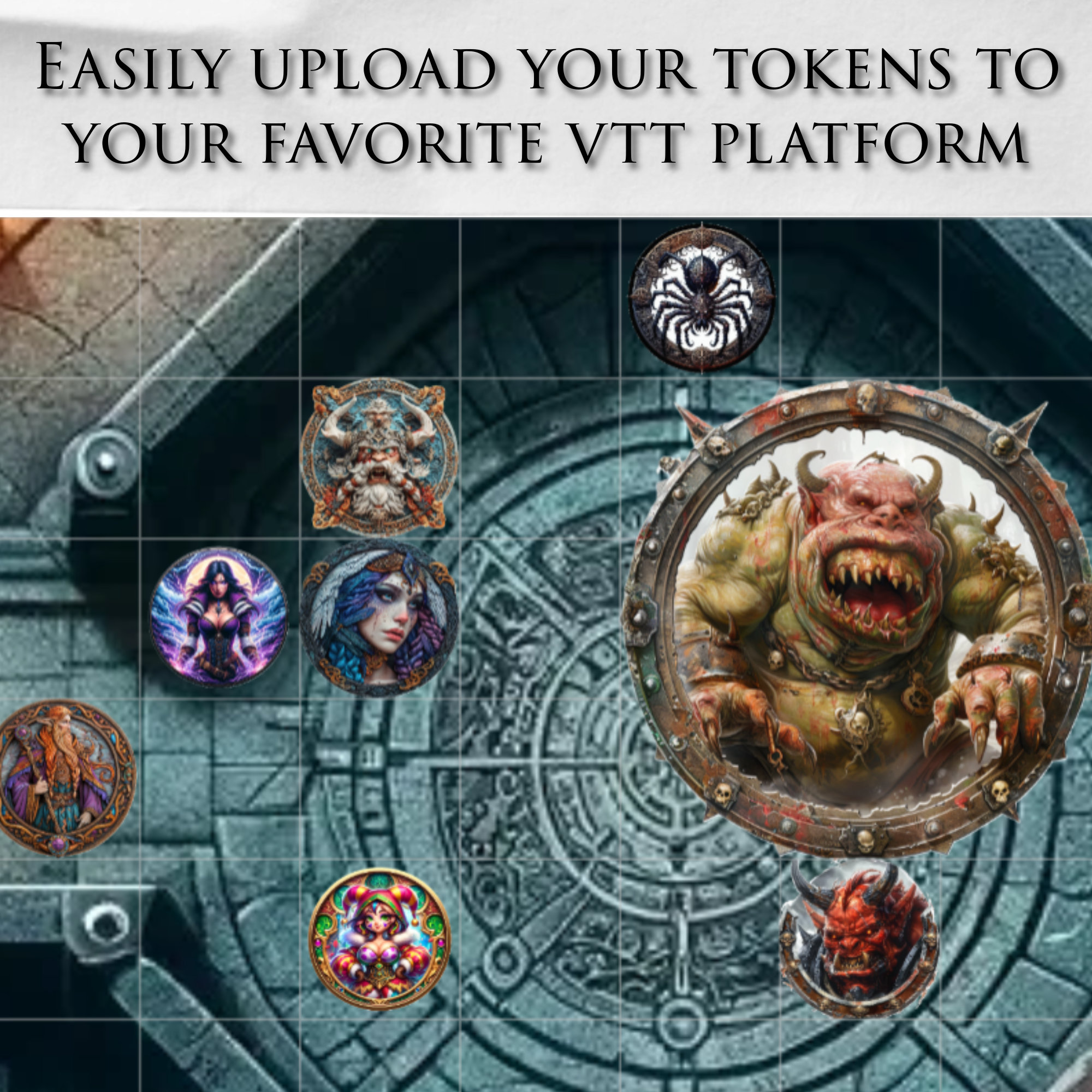 Mystery Pack - 300 Digital Character Tokens 50 Exclusive Borders for D ...