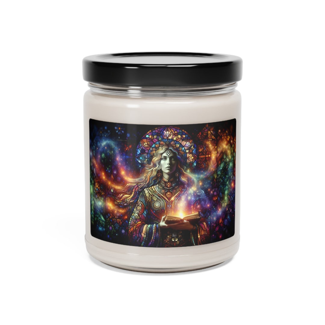 The Power of Reading Stained Glass Art Scented Soy Candle, 9oz - Etsy