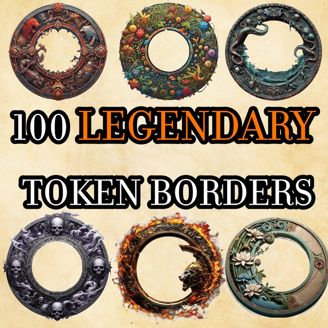 100 Legendary RPG Token Borders - High Quality PNG, Transparent ...