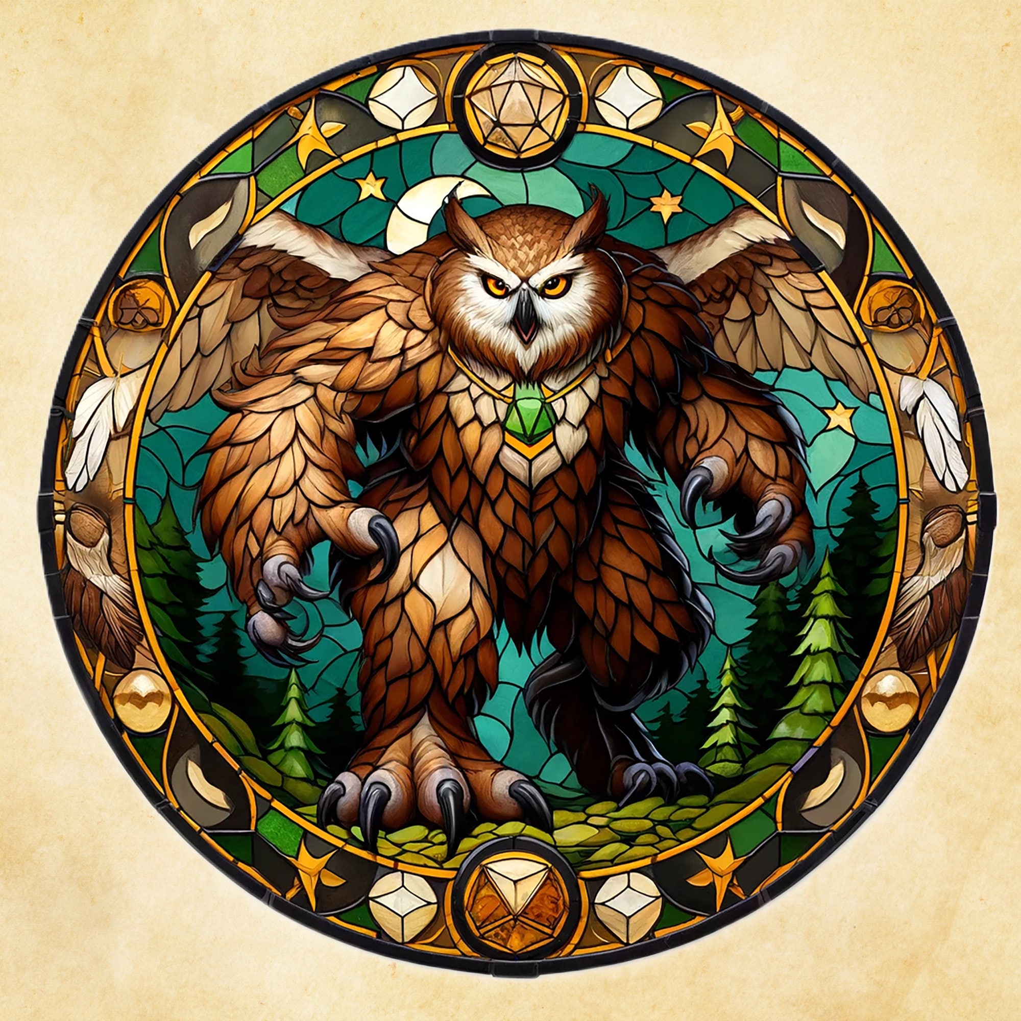 Dnd Monsters Unleashed: 50 Token Bundle Fantasy & Stained Glass Art, Digital Download PNG for ...