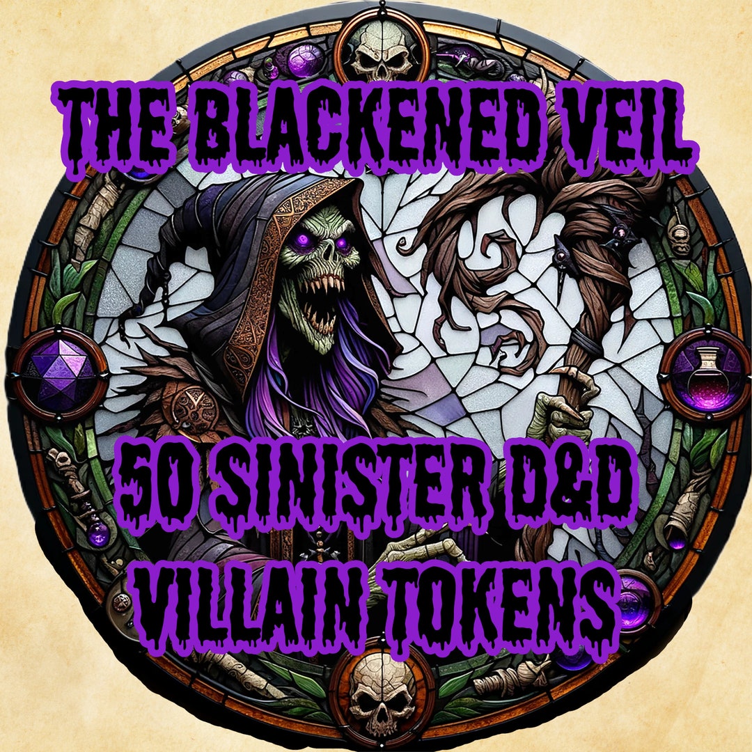 The Blackened Veil: 50 Sinister Dnd Tokens - Transparent PNG, Digital ...