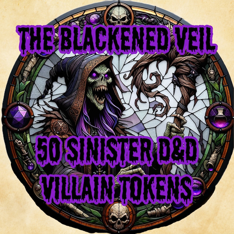 Blackened Veil Dnd Tokens: 50 Sinister Villains (digital Download) - Etsy