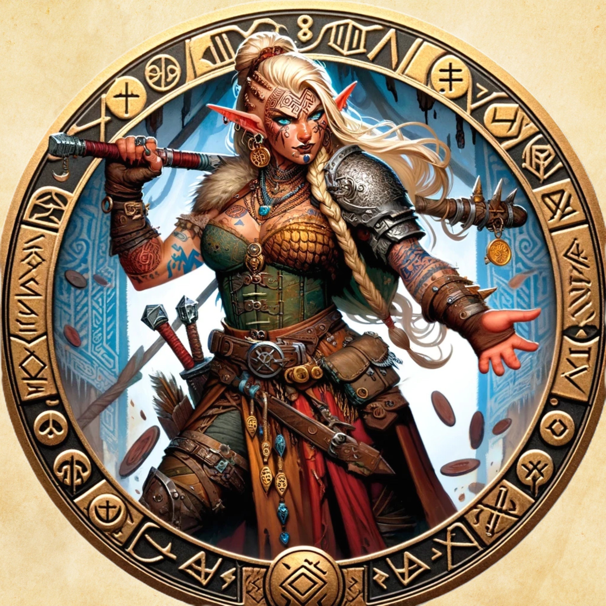 Barbarian D&D Tokens – Rageborne Clan, 50 Warriors (digital Download ...