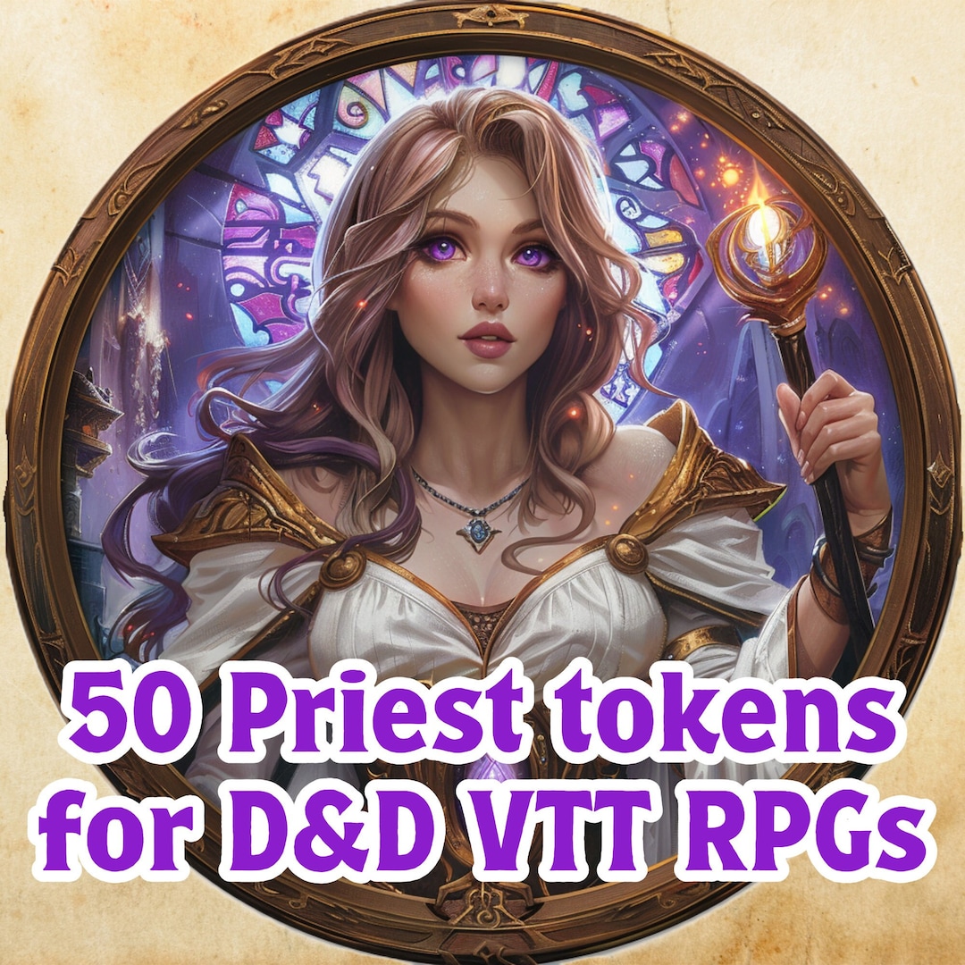 50 Divine Priest Tokens for D&D – VTT Fantasy Art Pngs (digital ...