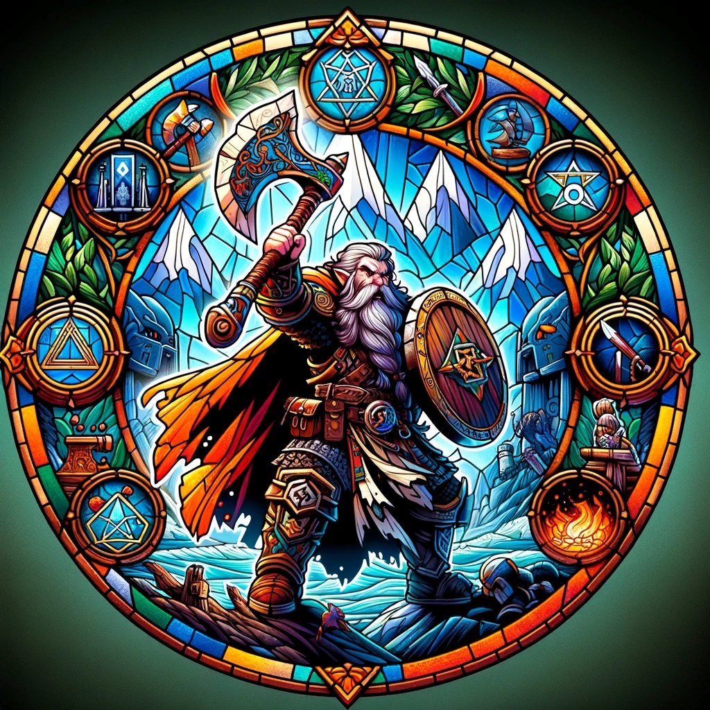 Ultimate Dnd Character Picture Set - 100 Unique Stained Glass Art Style ...