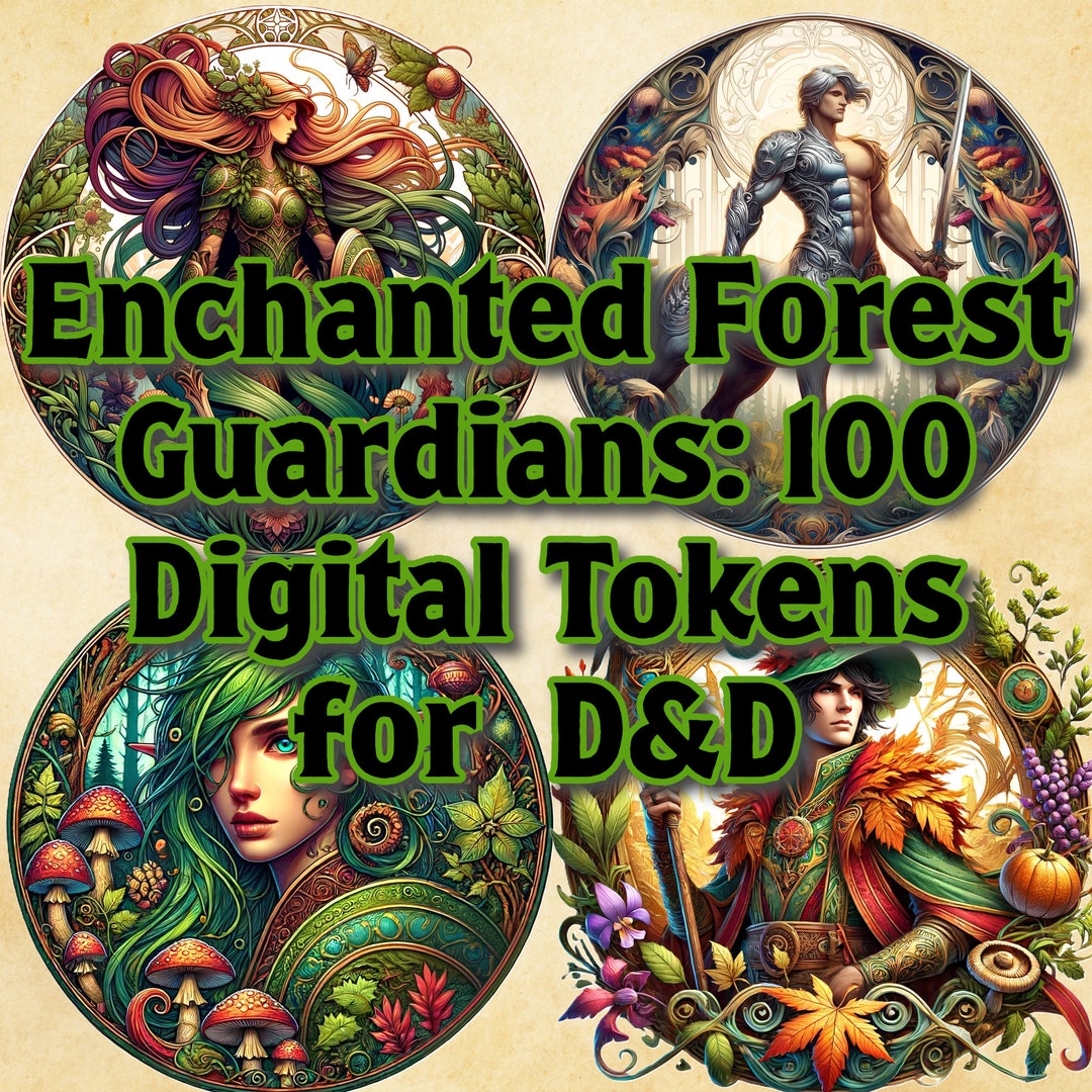 100 Digital Tokens of Elves, Ents, and Druids for D&D - Enchanted ...
