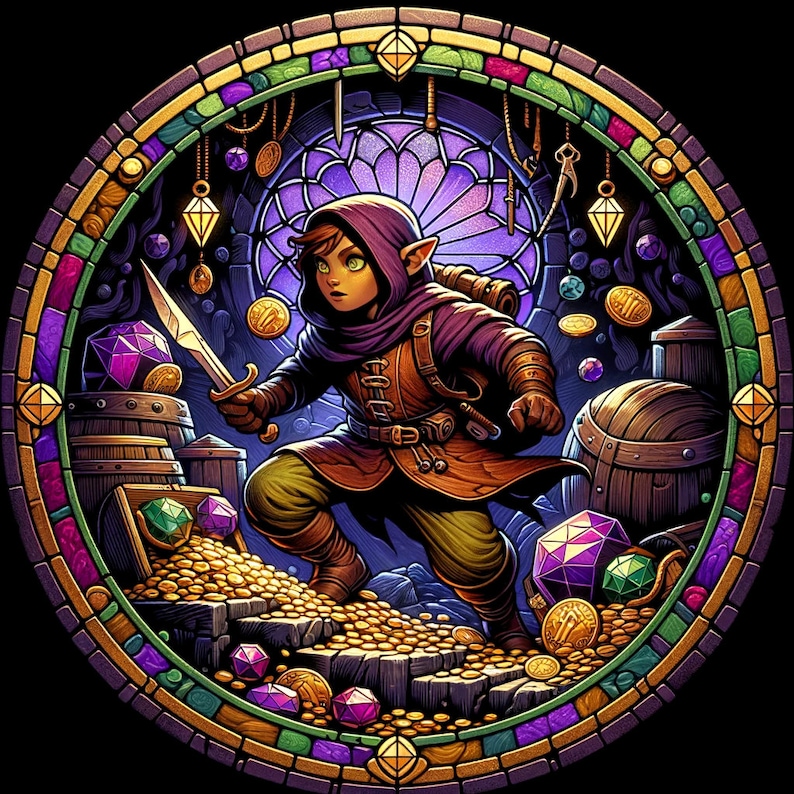 Ultimate Dnd Character Picture Set - 100 Unique Stained Glass Art Style ...
