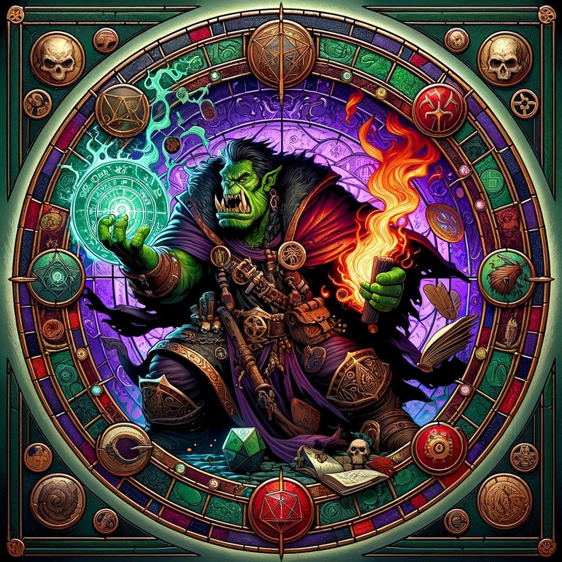 Ultimate Dnd Character Picture Set - 100 Unique Stained Glass Art Style ...