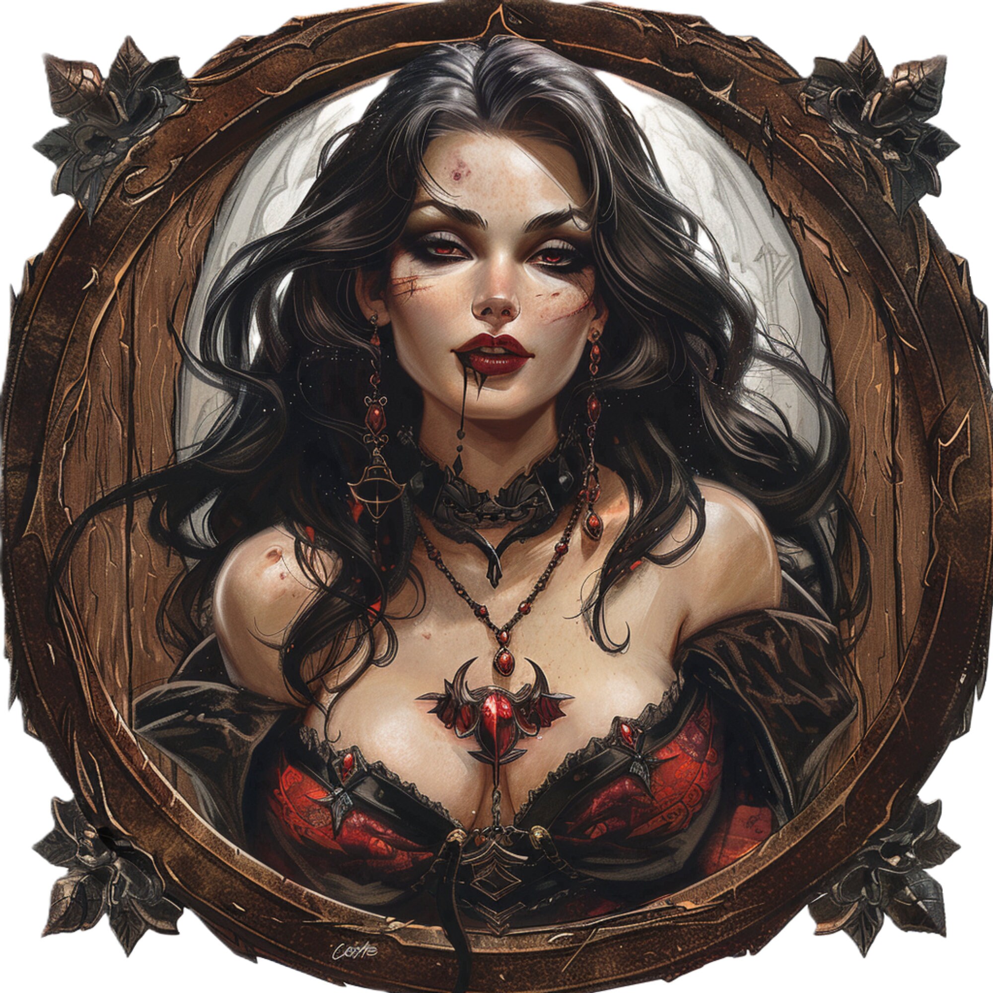 Dark Temptresses 50 Female Vampire and Succubus Tokens for D&D Fantasy Art Pngs DM Tools, Player ...