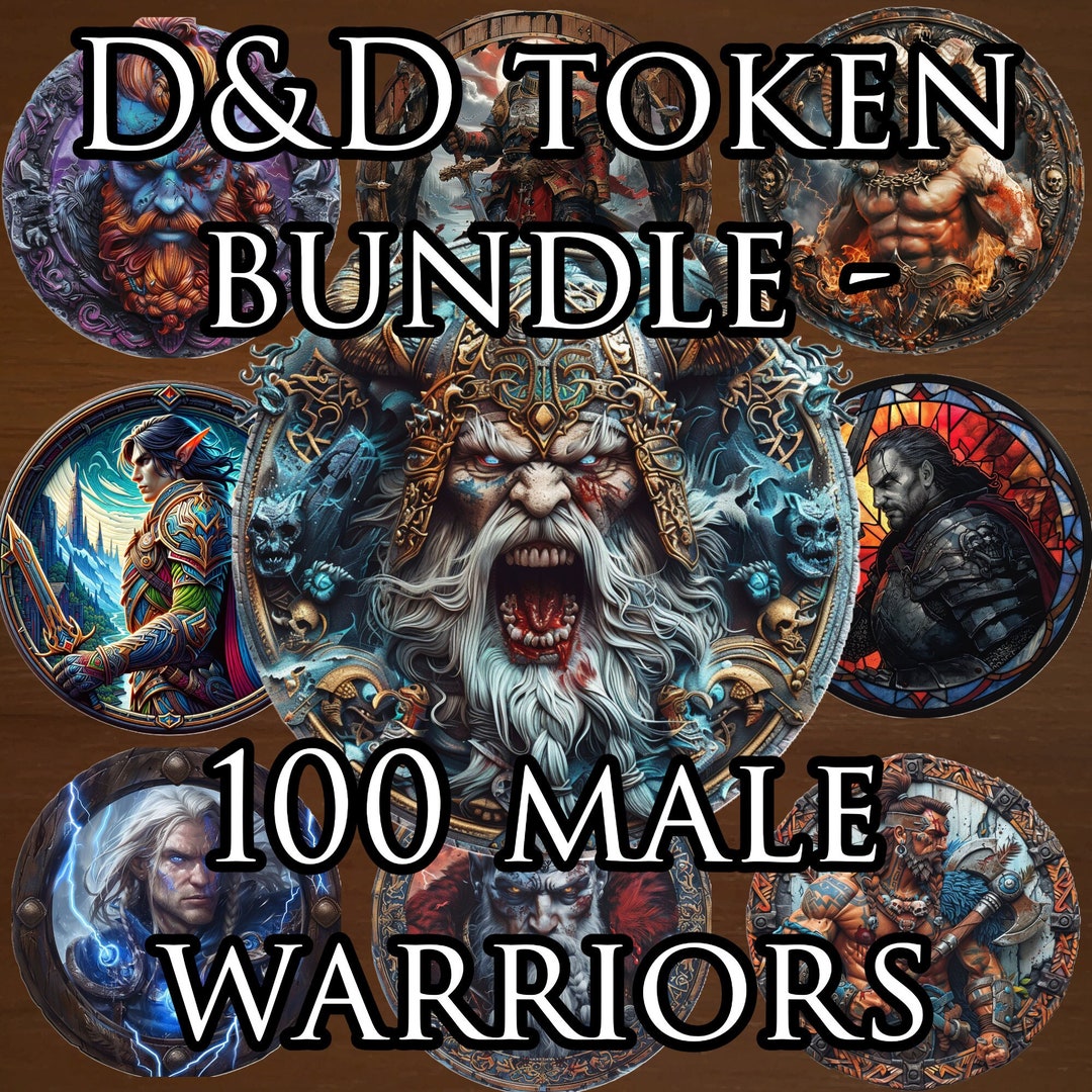 100 Male Warrior Token Bundle for D&D | PNG | Transparent Background ...