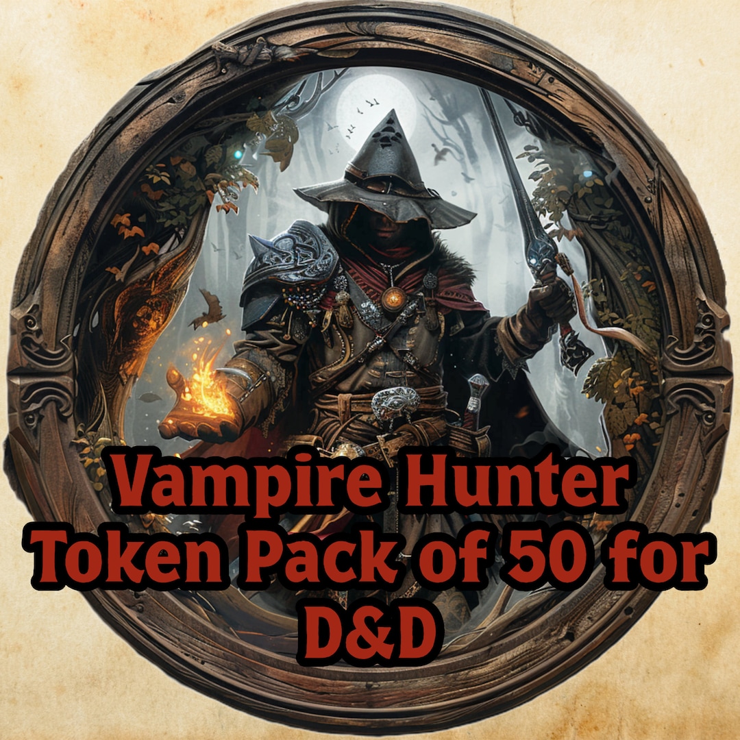 Blood Moon Hunters - 50 Digital Vampire and Witch Hunter Tokens for D&D ...
