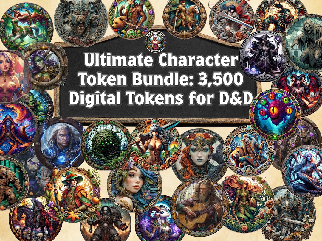 Digital Character Tokens 3,500 for D&D VTT Rpgs - Huge RPG Bundle ...