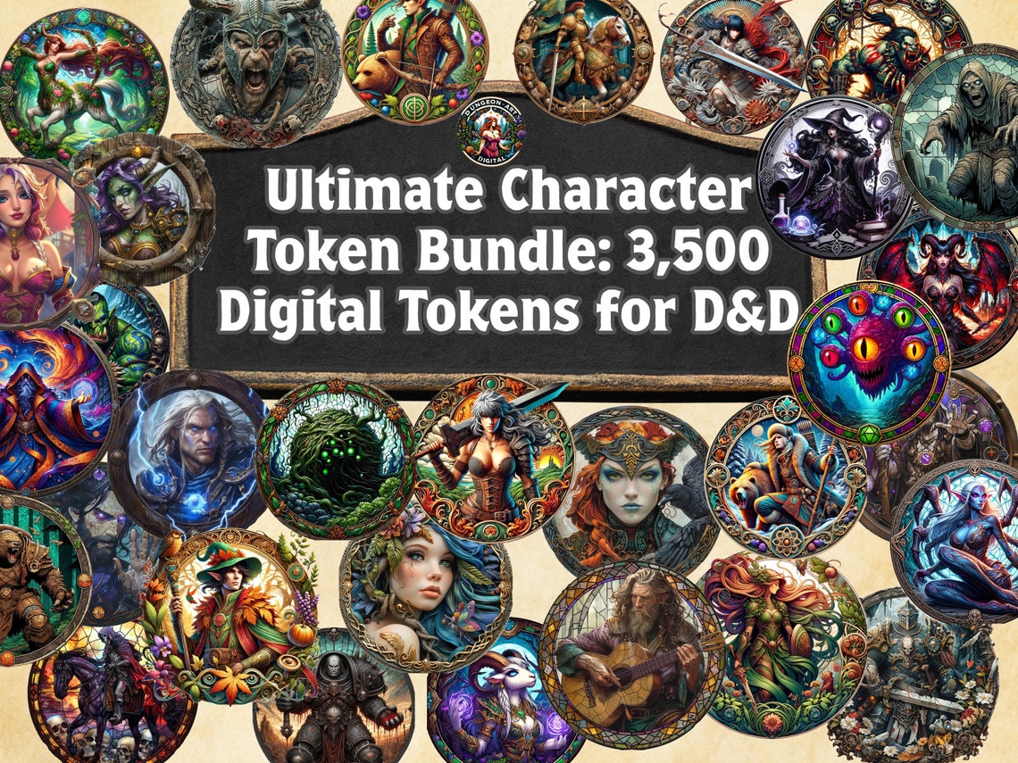 3500+ RPG Character Tokens, Fantasy Art for D&D VTT (digital Download ...