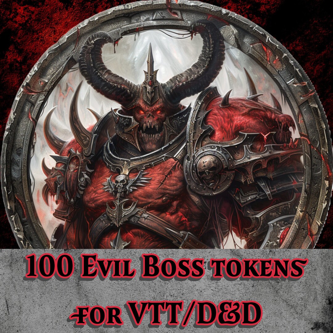 100 Evil Boss Tokens | Corrupted Knights, Liches, Skeletal Riders ...