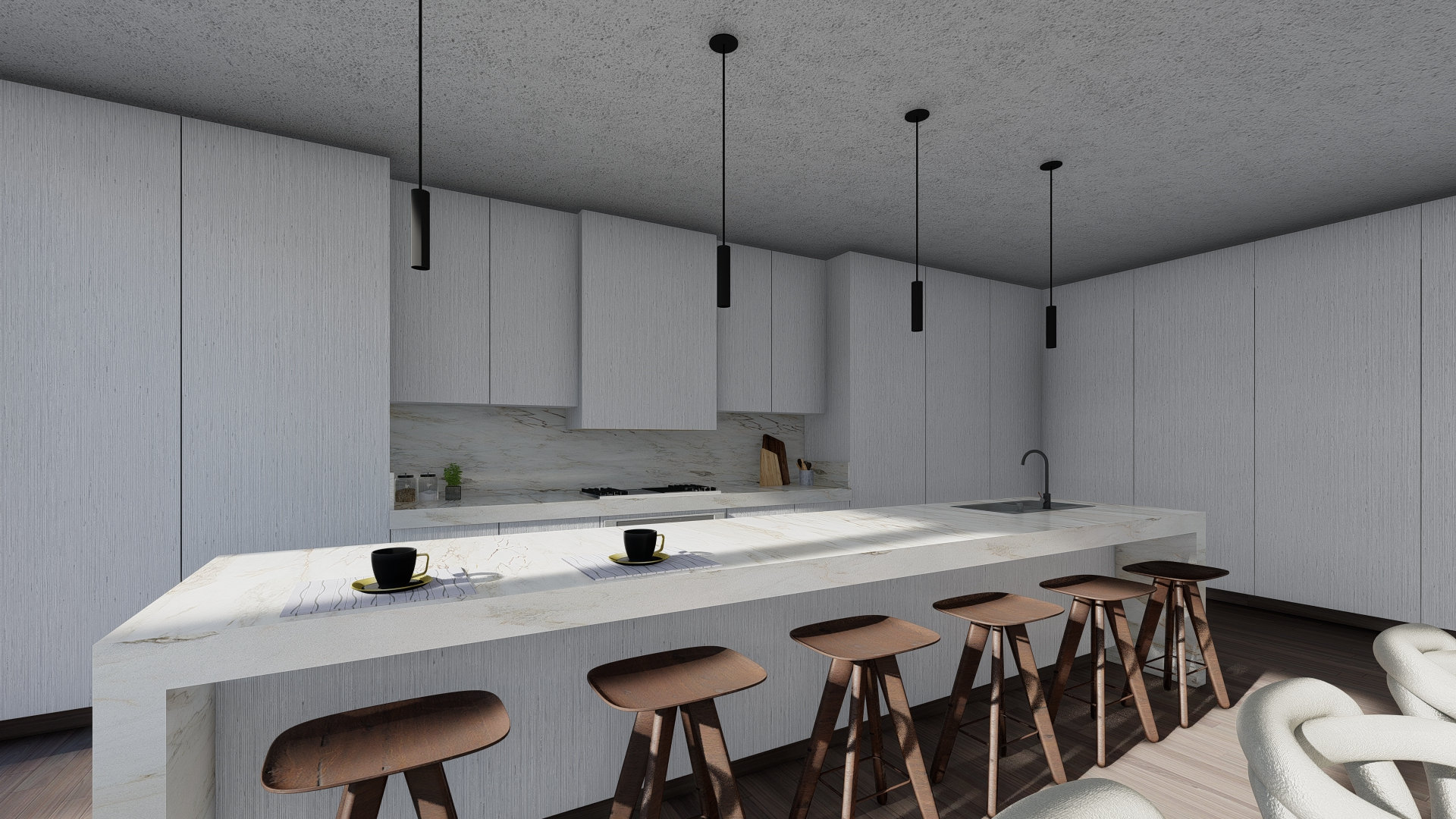 Kitchen Interior Design & Render Realistic 3D Kitchen Render 3D ...