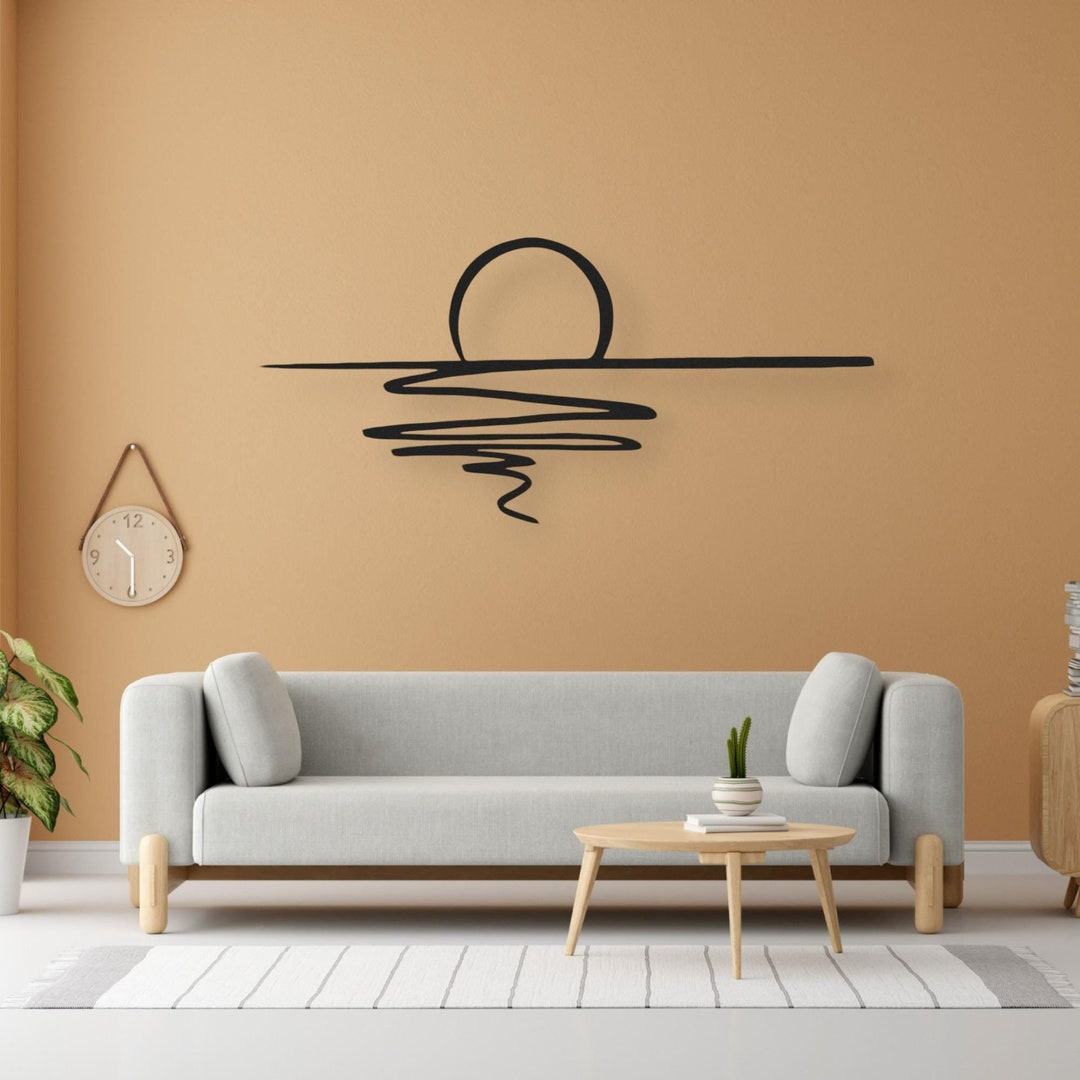 Sun Sparkle Metal Wall Art Sunrise Wall Decor Black Steel Sun ...