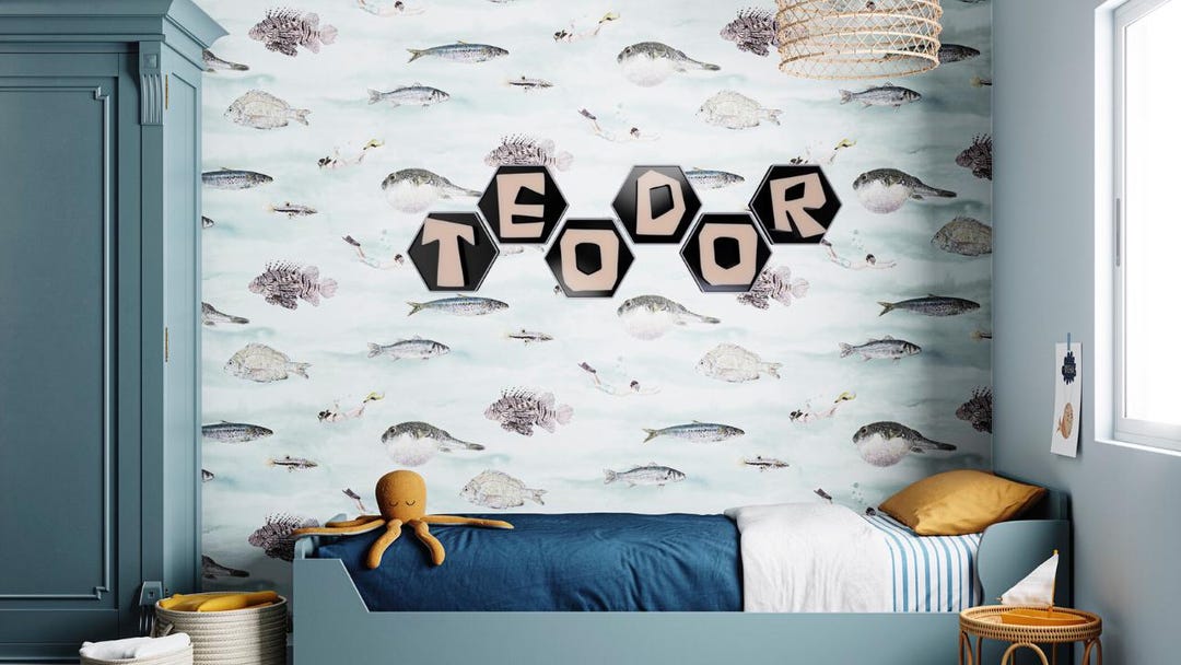 Roblox-inspired 3D Printed Hex Letters – 150mm – Gamer Wall Name Art - Etsy